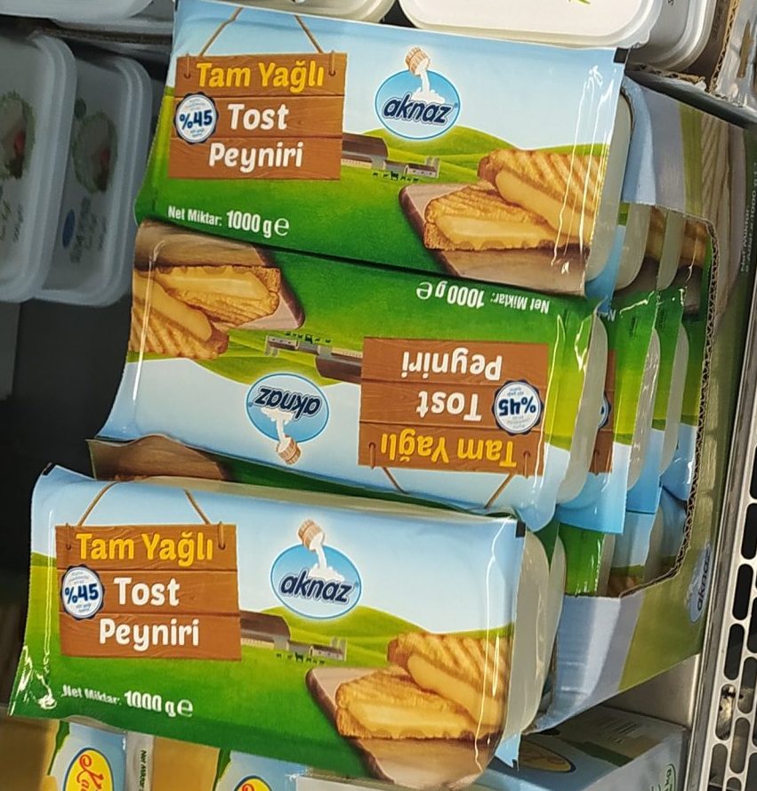 BİM Aknaz Tam Yağlı Tost Peyniri 1000 gr Fiyat - Market Radarı