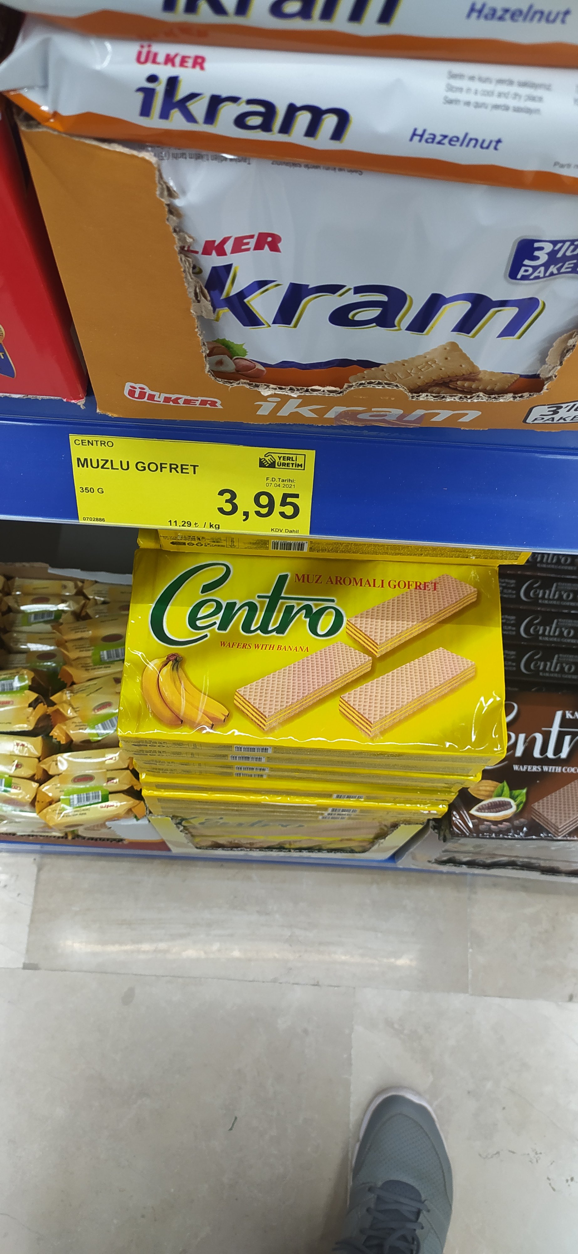 BİM Centro Muzlu Gofret 350 gr Fiyat - Market Radarı