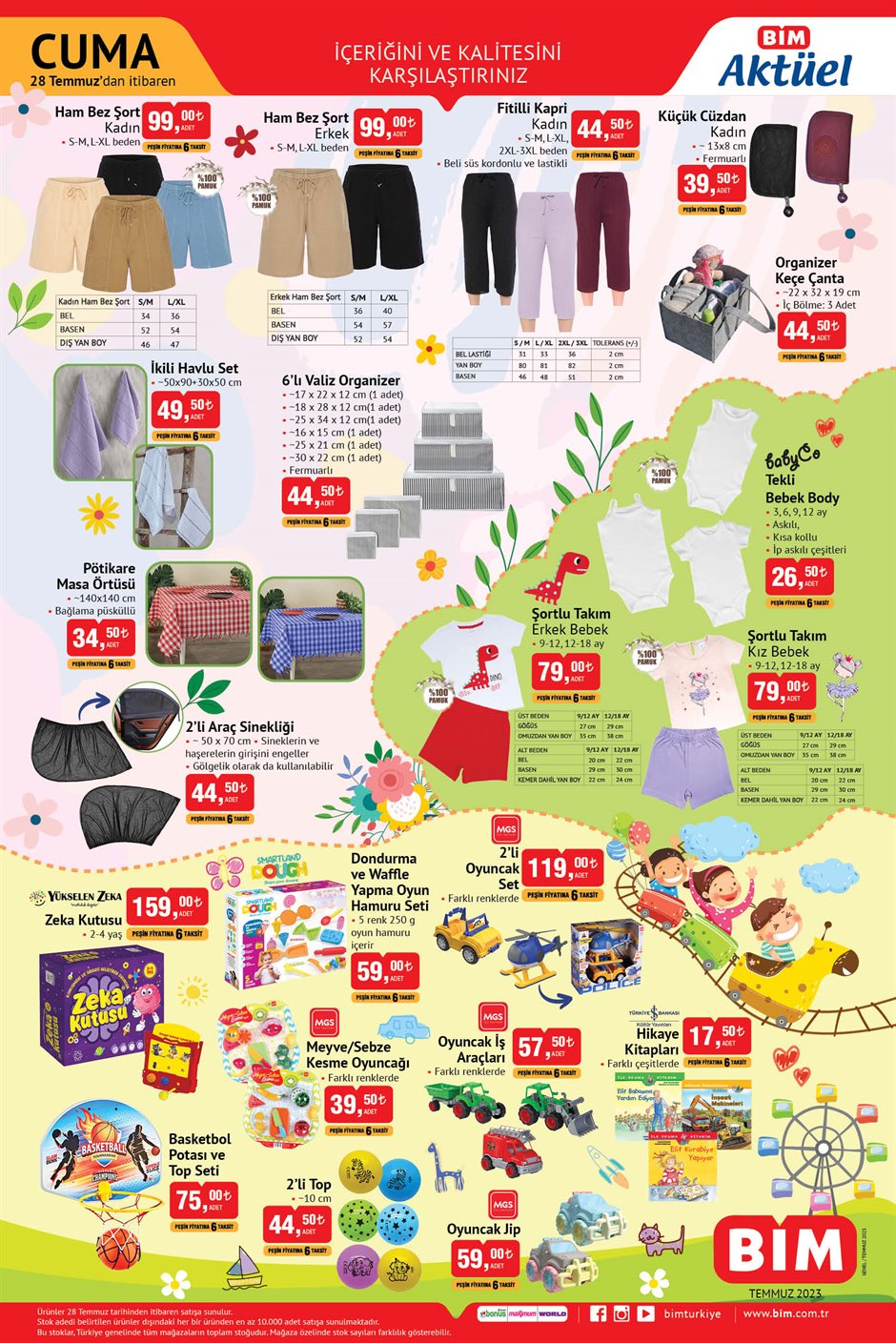 Bim 28 Temmuz Cuma 2023 Aktüel Ürünler Katalog Broşür - Market Radarı